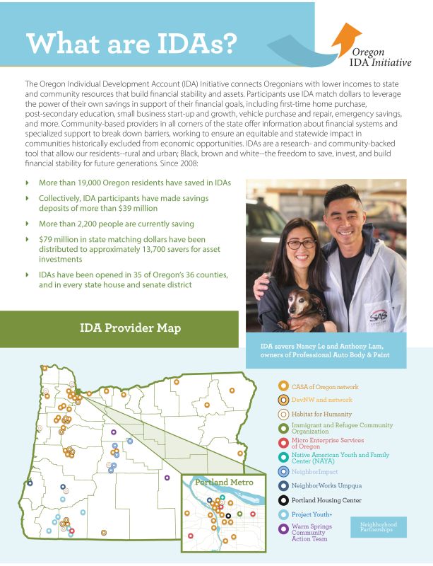 About the Oregon IDA Initiative